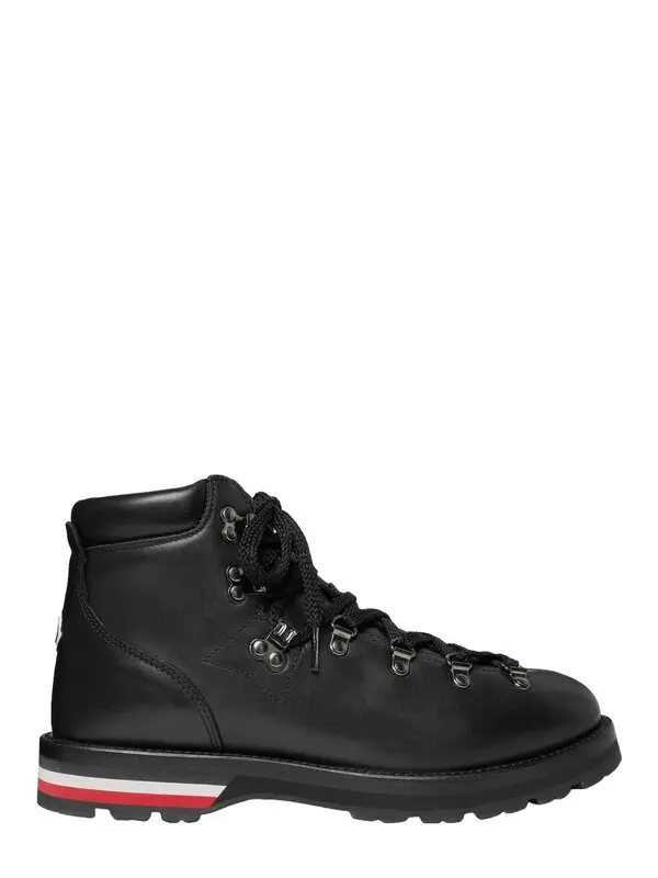 Moncler Striped Full-grain Leather Boots - Black