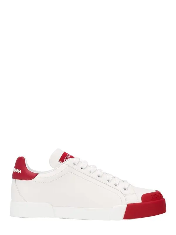 Dolce & Gabbana Portofino Lace-up Sneakers - White