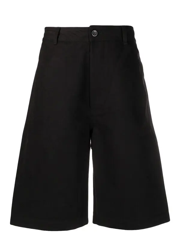 Rick Owens Wide Leg Bermuda Shorts - Black