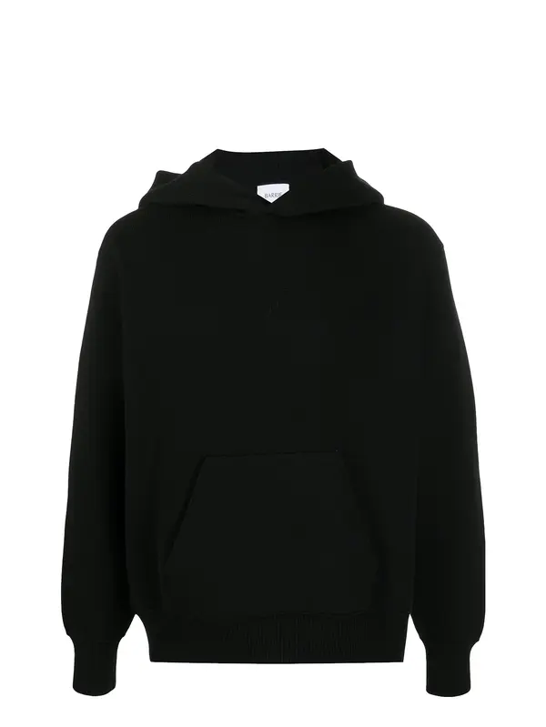 BARRIE Ideal Rib-trimmed Oversized Hoodie - Black