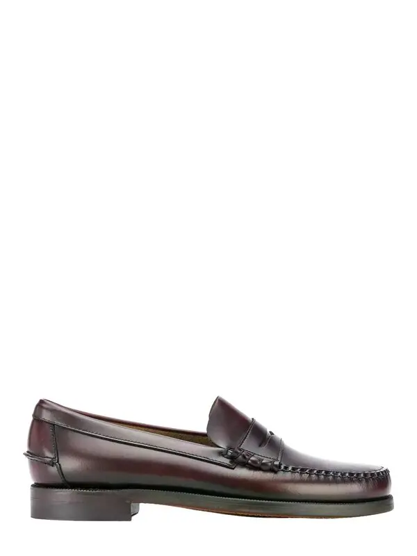 SEBAGO Polished Leather Loafers - Brown