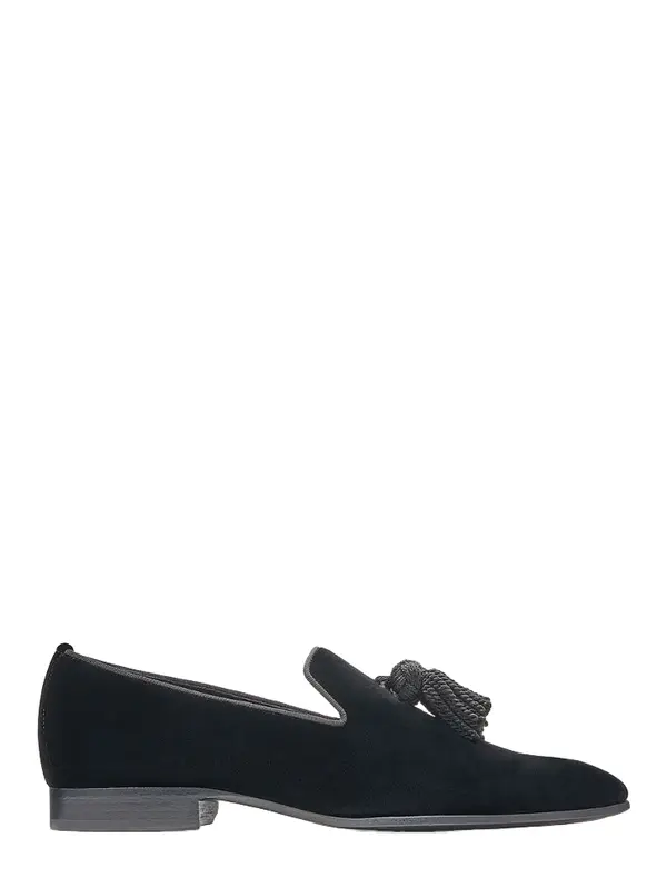 JIMMY CHOO Foxley Tasseled Loafers - Black