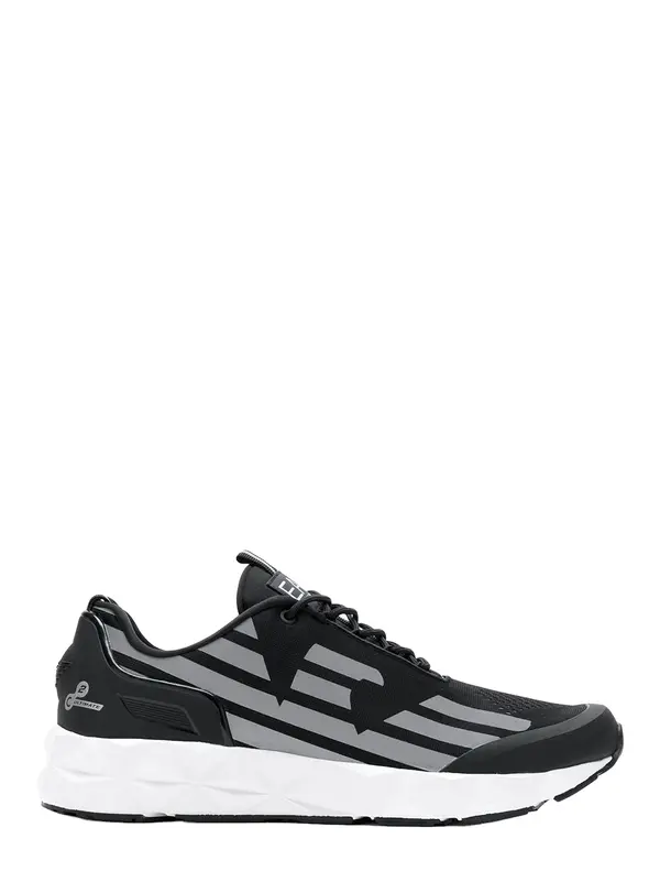Emporio Armani Logo-print Low-top Sneakers - Black