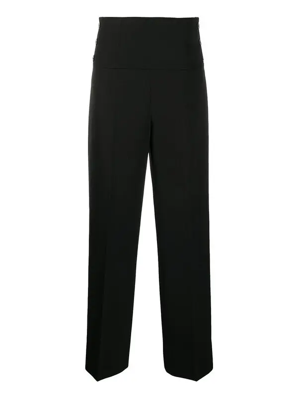 JIL SANDER Wide-leg Tailored Trousers - Black