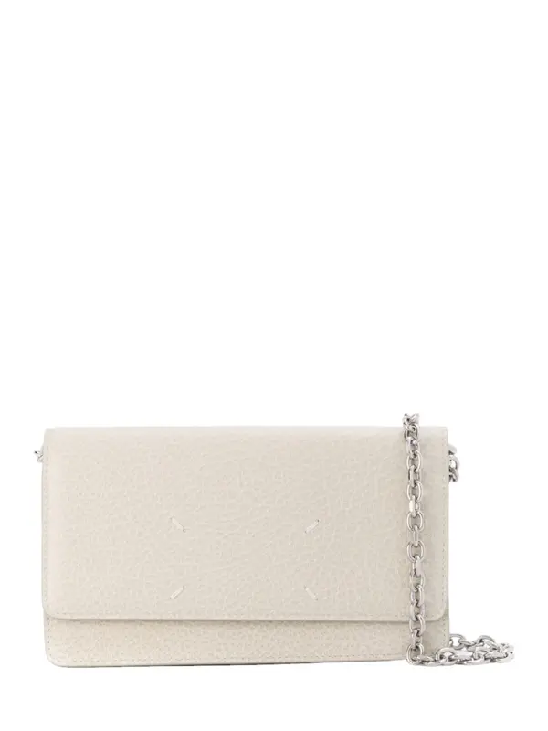 MAISON MARGIELA Four-stitch Leather Wallet-on-chain - White