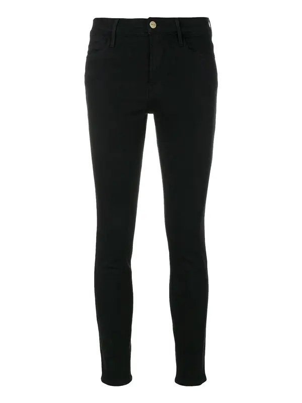 FRAME High-rise Skinny Jeans - Black