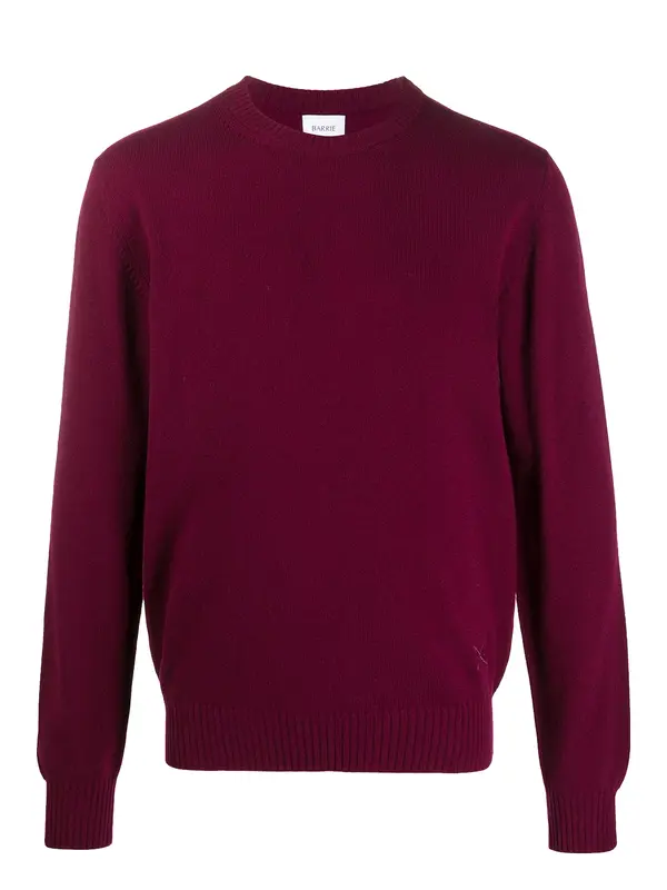 BARRIE Embroidered Cashmere Jumper - Purple