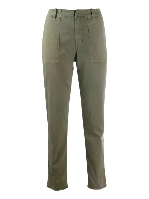 NILI LOTAN Jenna Twill Slim-fit Trousers - Green