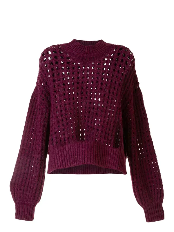 Lhd Open Knit Sweater - Purple