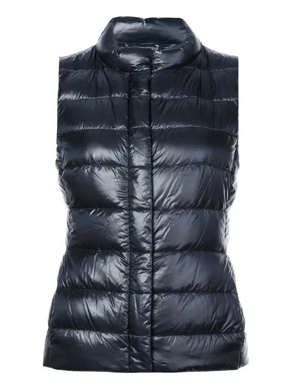 Herno Zip Quilted Gilet - Blue