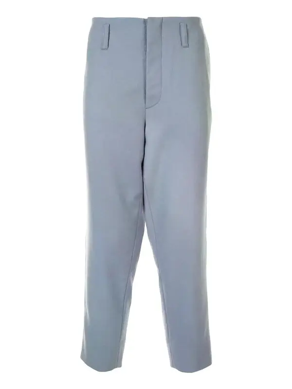 PORTS V Cropped Side Stripe Trousers - Blue