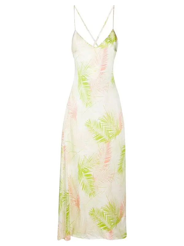 GILDA & PEARL Long Slip Dress - Green