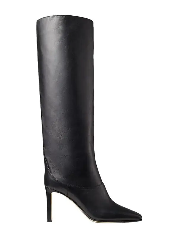JIMMY CHOO Mahesa 85mm Leather Boots - Black
