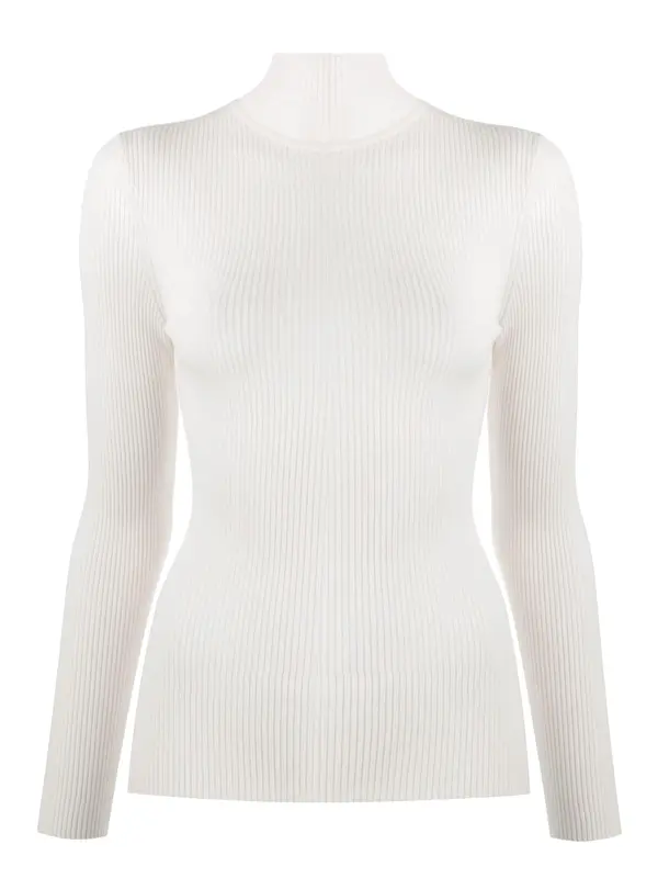 Wolford Roll-neck Fitted Jumper - Neutrals