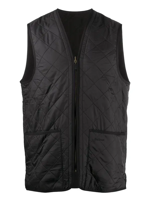Barbour Quilted Zip-up Gilet - Black