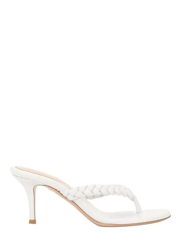 GIANVITO ROSSI 70mm Tropea Braided Thong Sandals - White