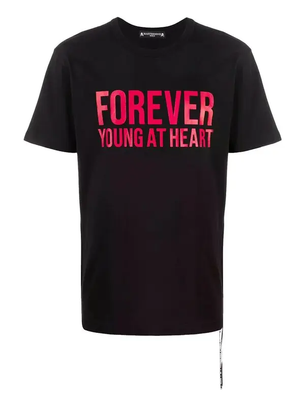MASTERMIND WORLD Slogan Print T-shirt - Black