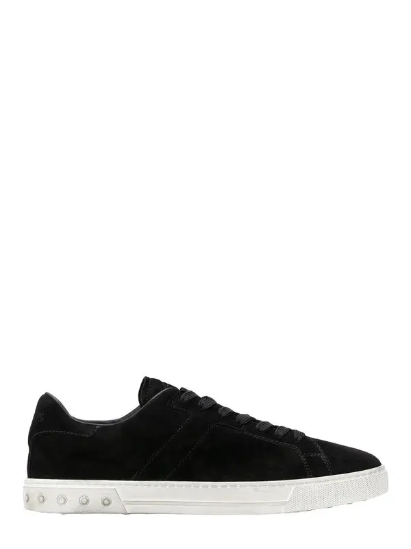 TOD'S Suede Lace-up Sneakers - Black