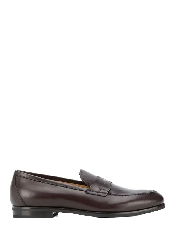 SCAROSSO Renato Almond Toe Loafers - Brown