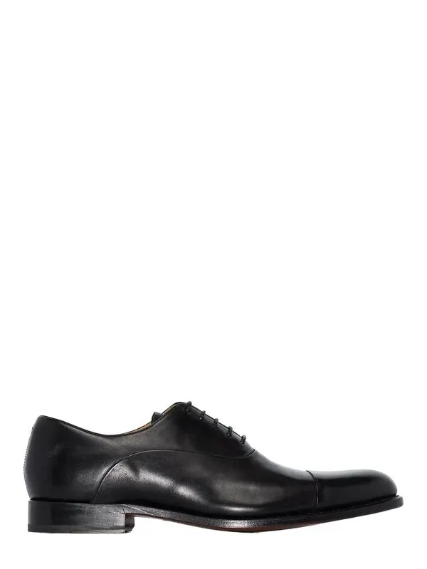 Grenson Bert Leather Oxford Shoes - Black