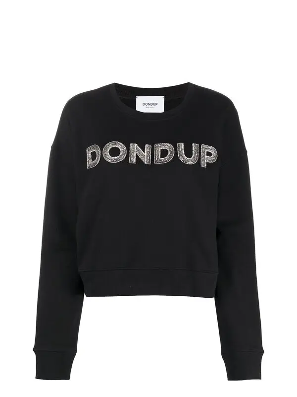 DONDUP Branded Long-sleeve T-shirt - Black