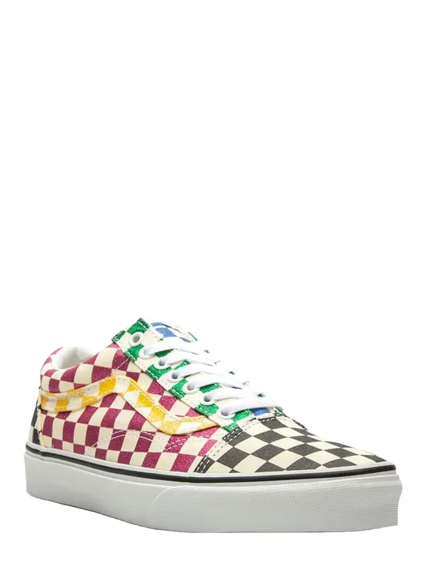 VANS Old Skool Glitter Check Sneakers - Pink