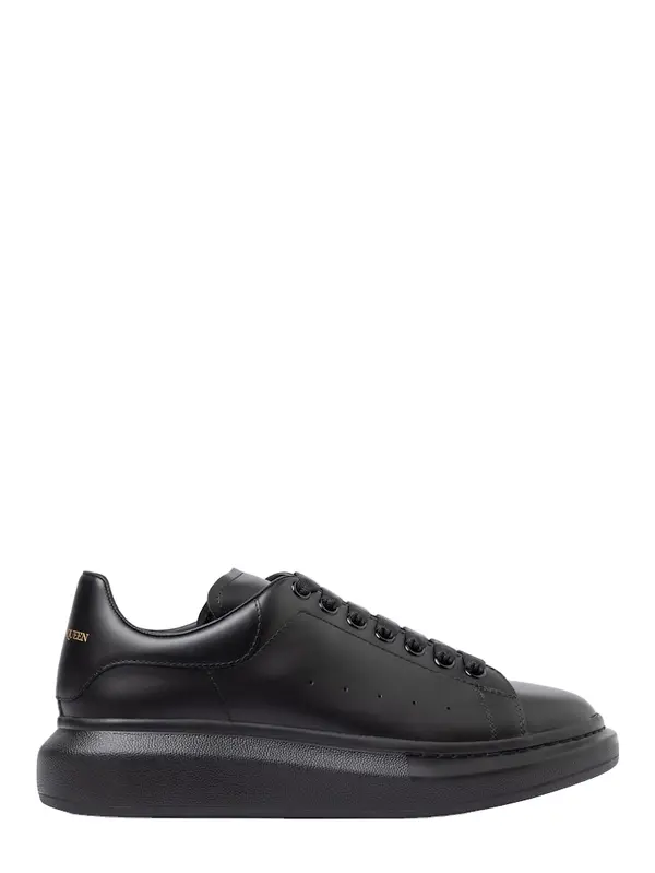 Alexander McQueen Oversized Leather Sneakers - Black