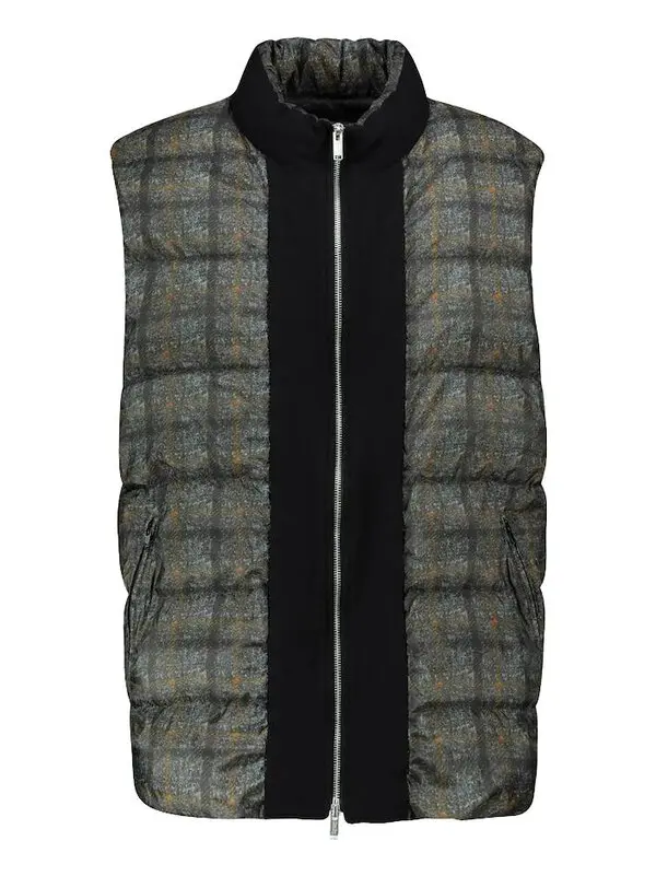 Undercover Checked Padded Vest - Multicoloured
