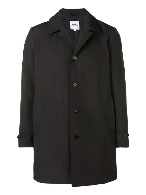 Aspesi Loose Fit Buttoned Coat - Black