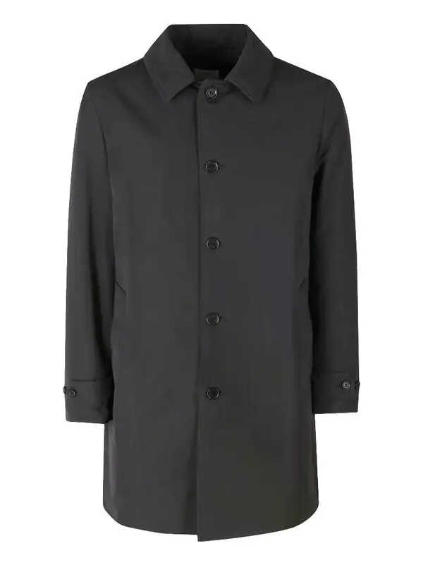 Aspesi Loose Fit Buttoned Coat - Black