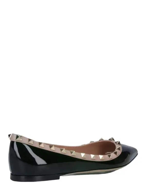 Valentino Garavani Patent Rockstud Ballet Flats - Black