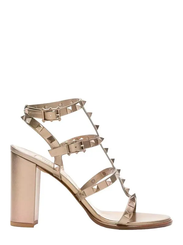 Valentino Garavani 90mm Rockstud Sandals - Gold