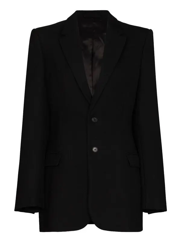 Wardrobe.NYC X Browns 50 Single-breasted Wool Blazer - Black