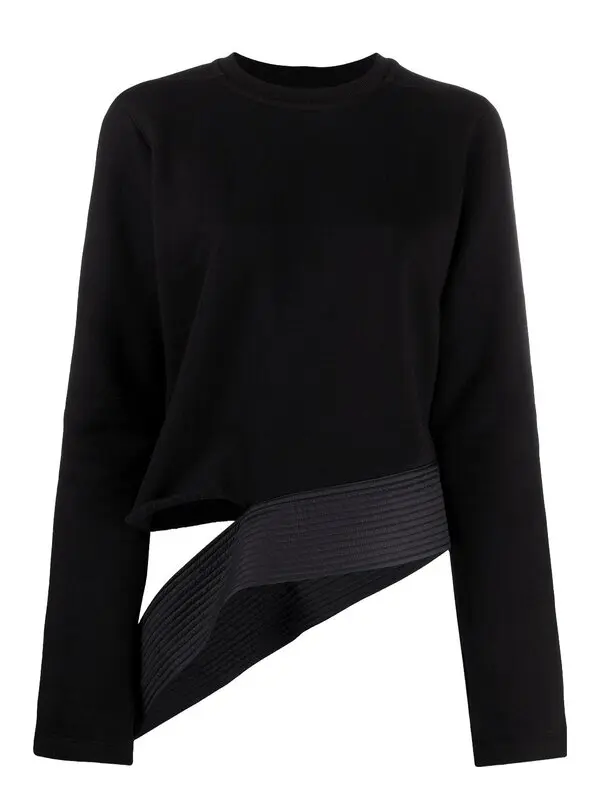 Rick Owens Asymmetric Long-sleeved Top - Black