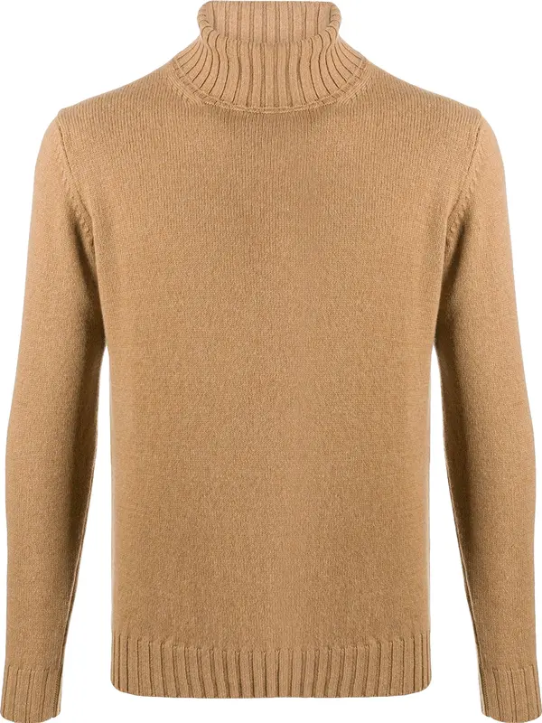 DELL'OGLIO Long Sleeve Chunky Knit Jumper - Neutrals