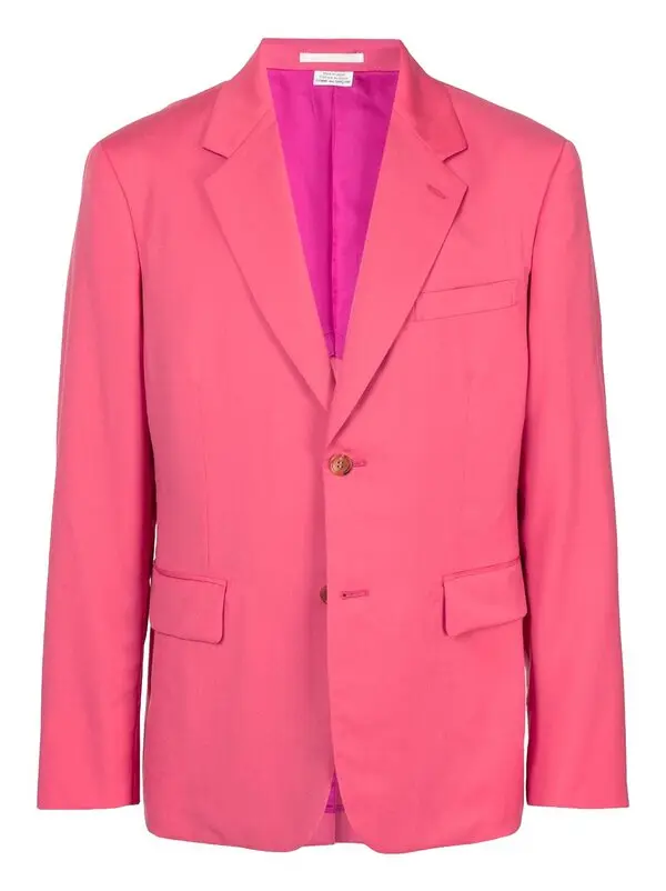 Comme Des Garçons Single-breasted Fitted Blazer - Pink
