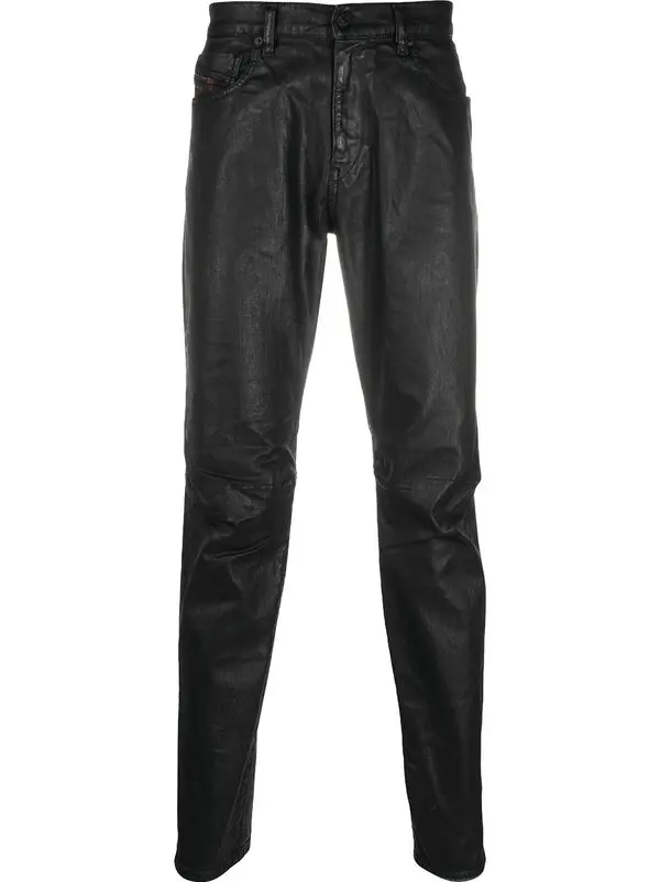 DIESEL® D-strukt Slim-fit Coated Jeans - Black