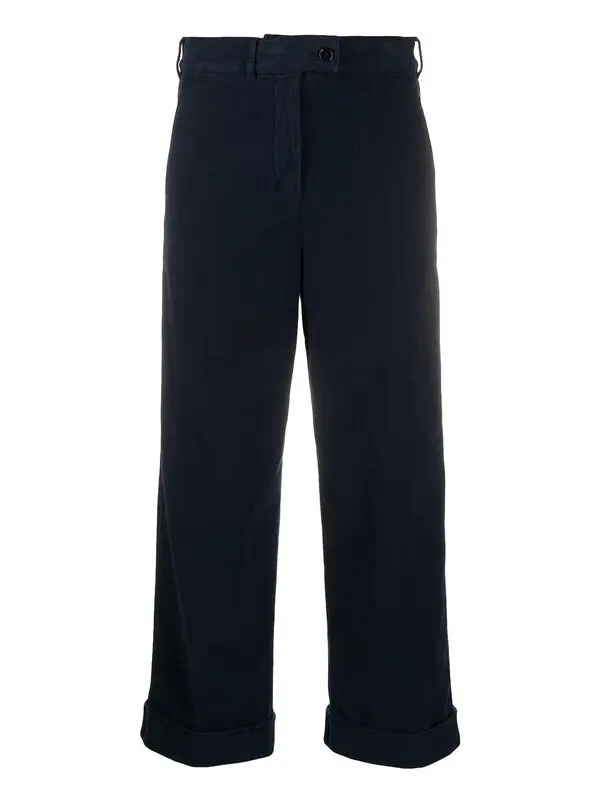 Aspesi Cropped Wide-leg Trousers - Blue