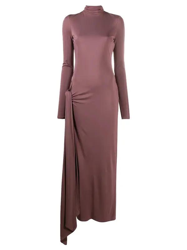 Attico Fitted Maxi Dress - Brown