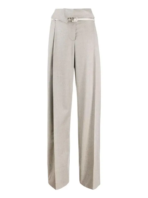 Stella McCartney Harley Pleated Paperbag Trousers - Grey