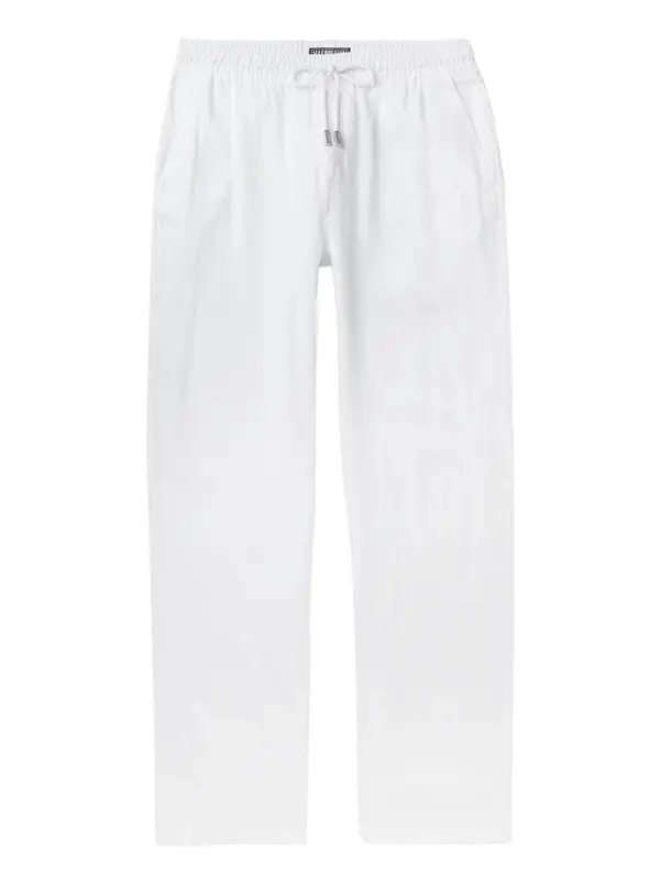Vilebrequin Pacha Wide-leg Linen Trousers - White