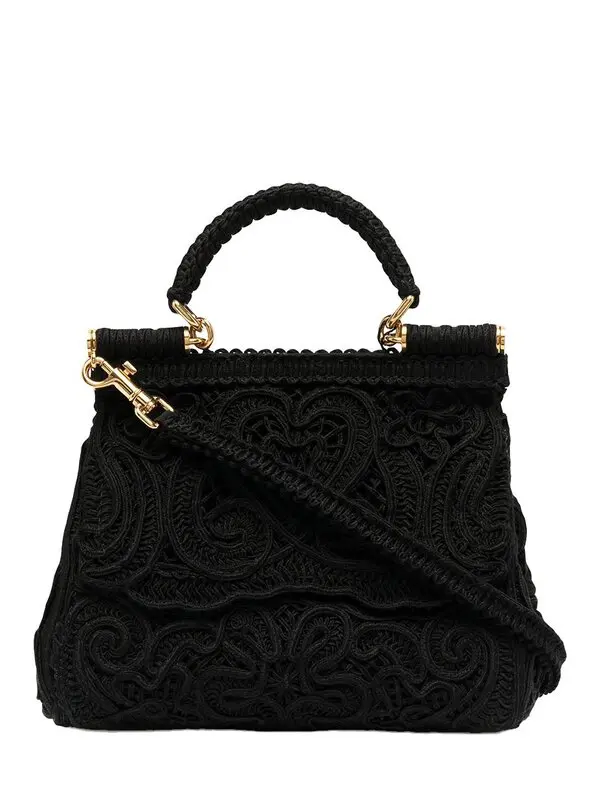 Dolce & Gabbana Small Sicily Top-handle Bag - Black