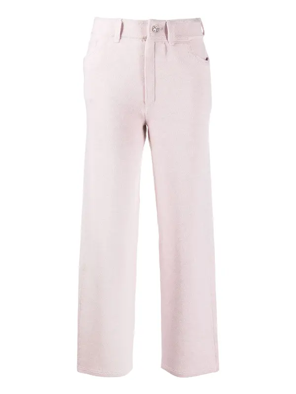 BARRIE High-rise Straight-leg Trousers - Pink