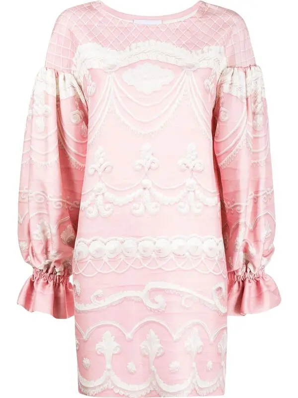 Moschino Jacquard Mini Dress - Pink
