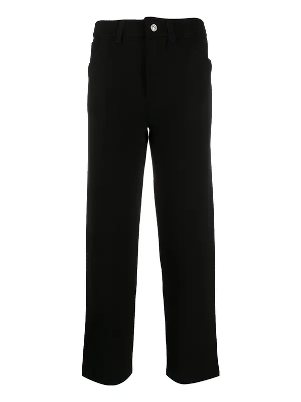 BARRIE High-rise Straight-leg Trousers - Black