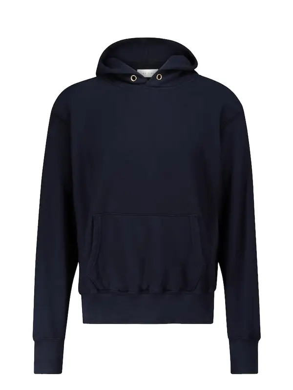 LES TIEN Cropped Hooded Sweatshirt - Blue