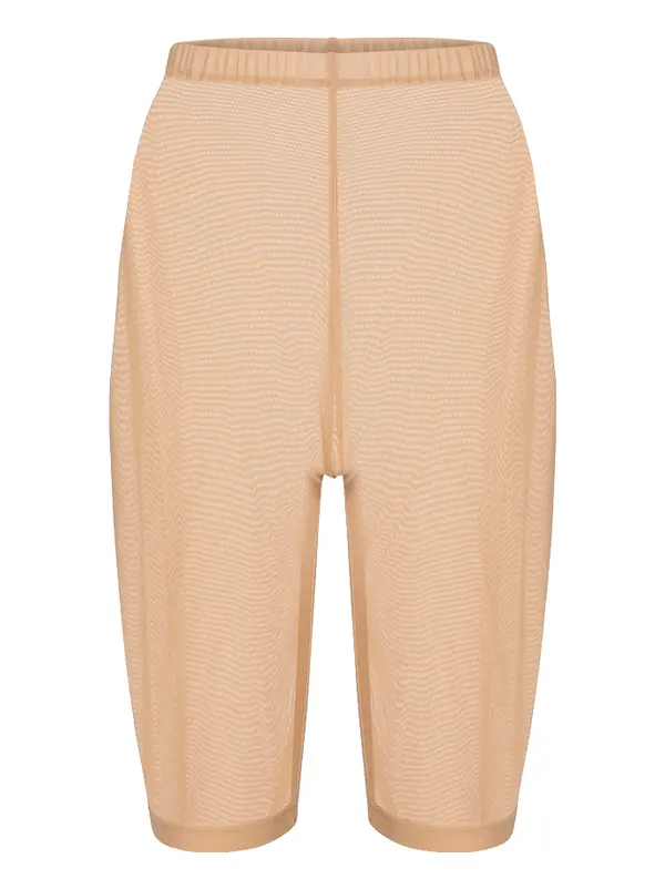David Koma Mesh Jersey Shorts - Beige