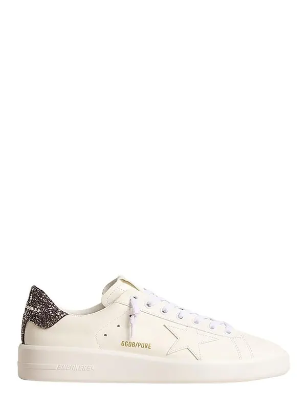 Golden Goose Purestar Leather Glitter Low-top Sneakers - White/antracite