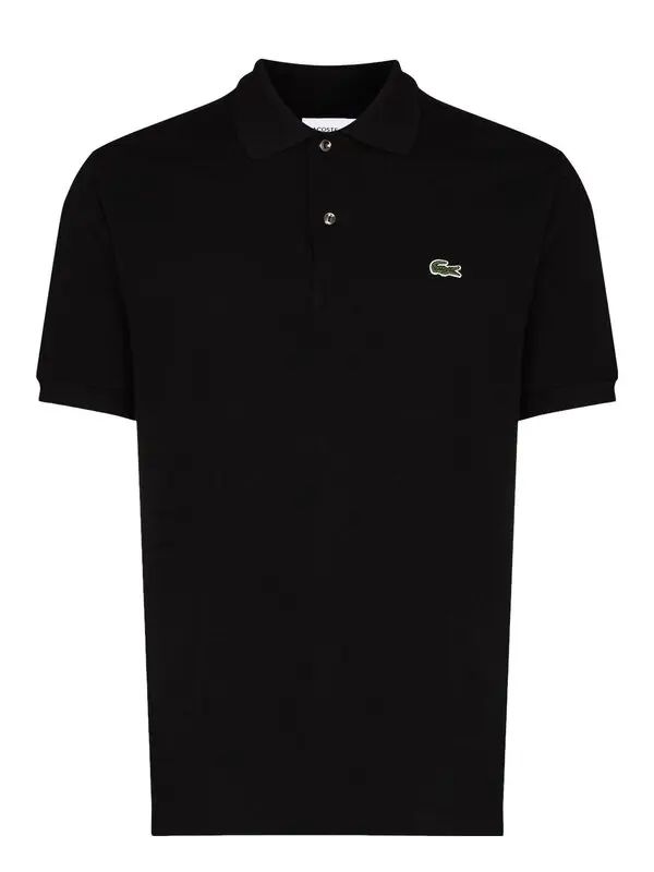 Lacoste Logo-patch Short-sleeve Polo Shirt - Black