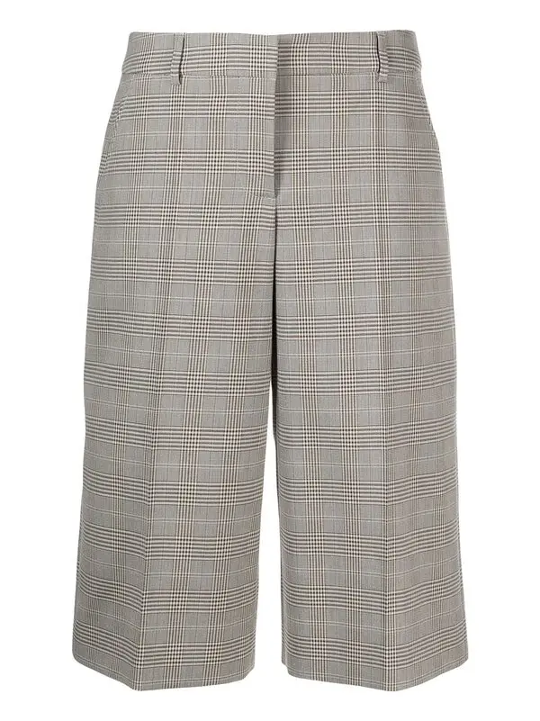 Moschino Plaid Check Cropped Trousers - Grey